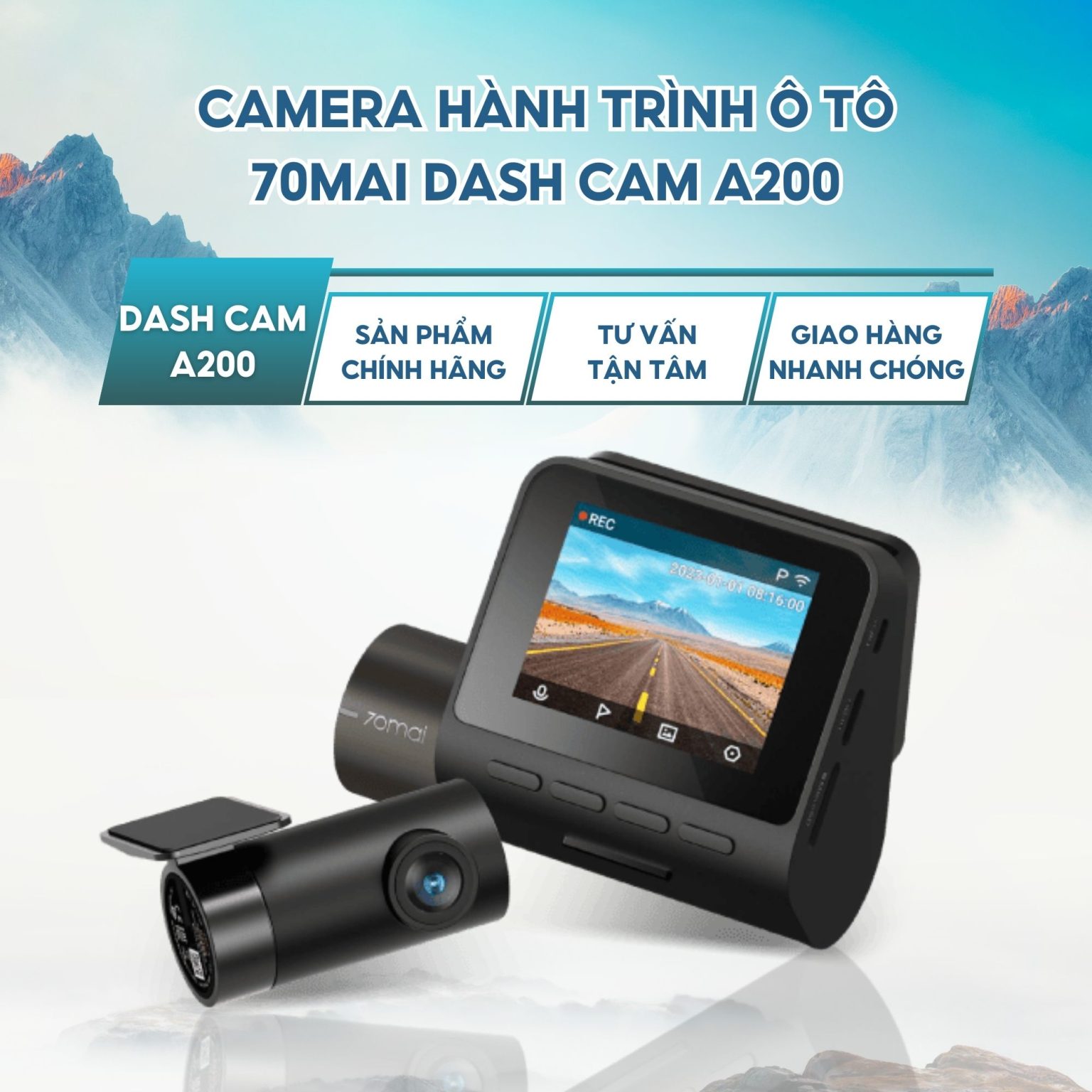caskavietnam.net CAMERA HÀNH TRÌNH Ô TÔ 70MAI DASH CAM A200